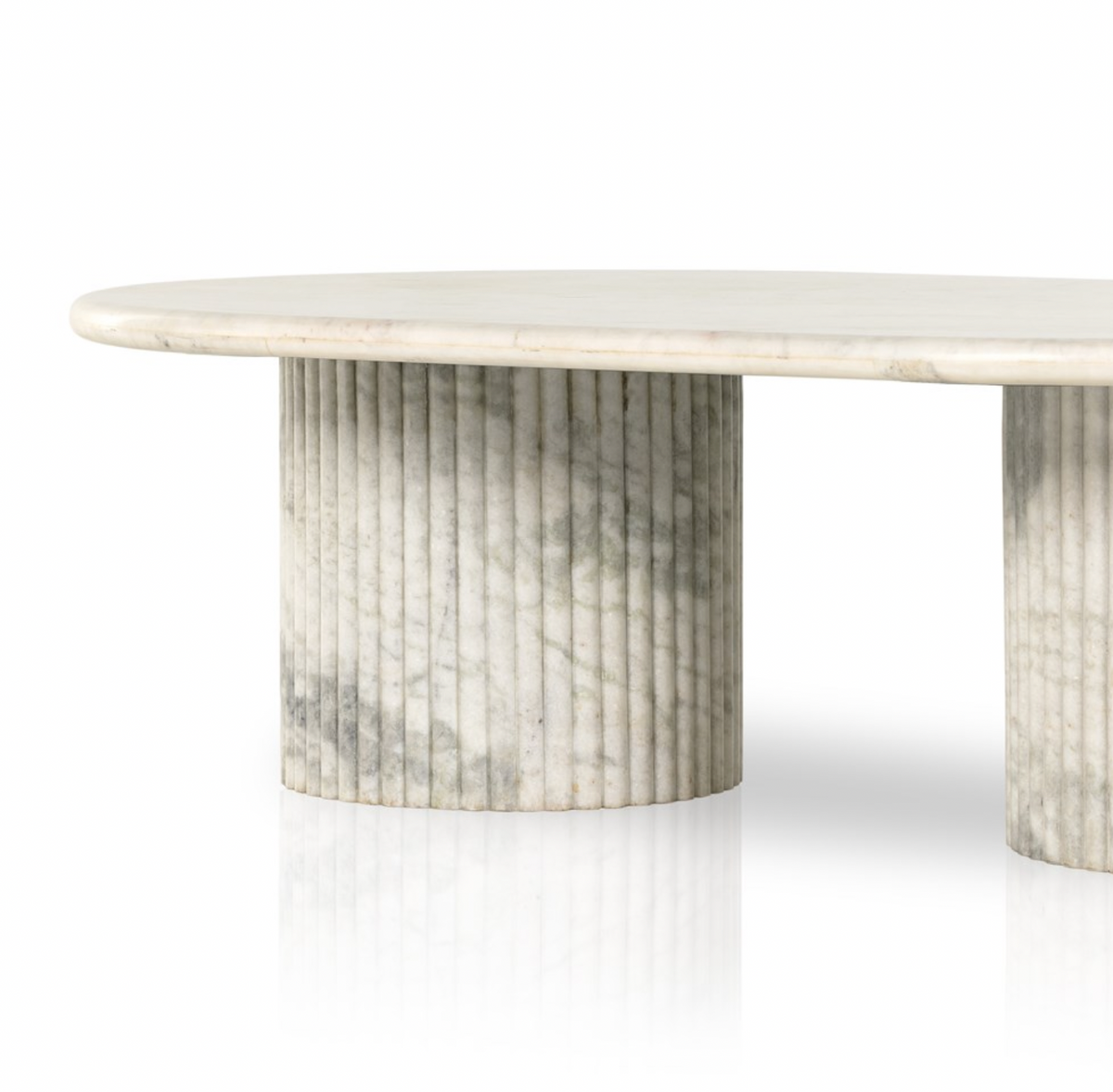 Reeded Marble Coffee Table – Row House Interiors