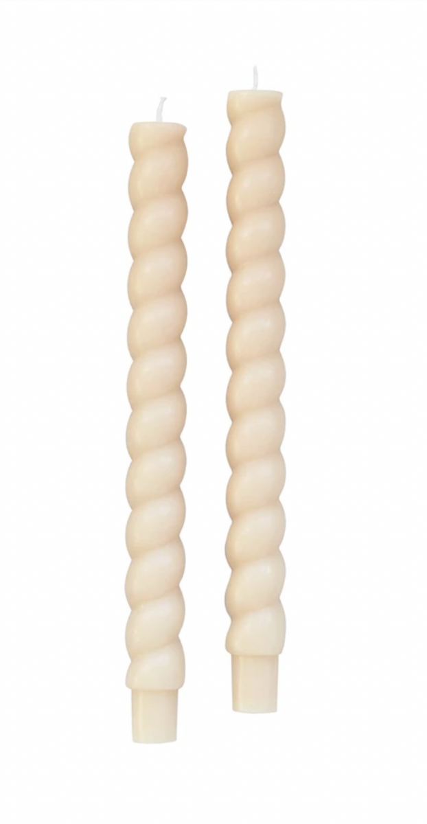 Twisted Taper Candles - Cream – Row House Interiors